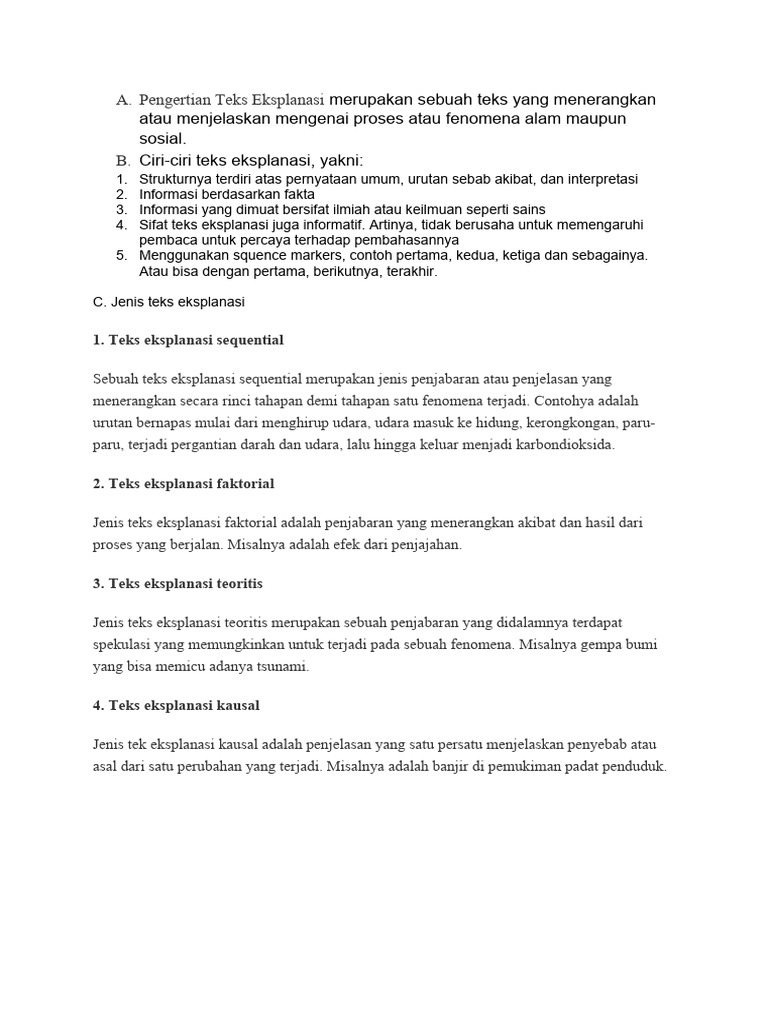 Materi TEKS EKSPLANASI | PDF | Filsafat | Kajian Bahasa Asing