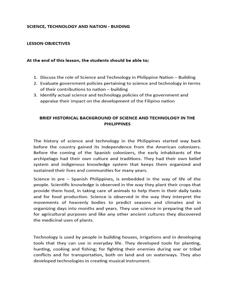 Sts Hand Outs 2 | PDF | Science | Science Education