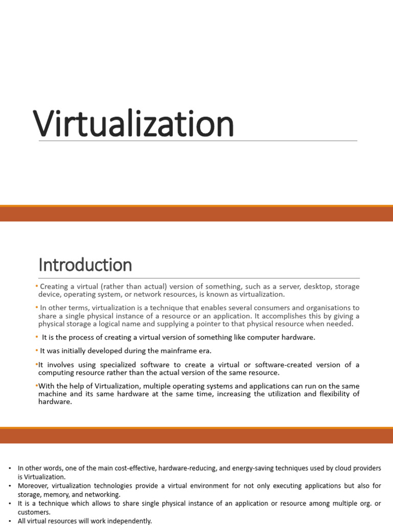 Virtualization | PDF | Virtualization | Virtual Machine