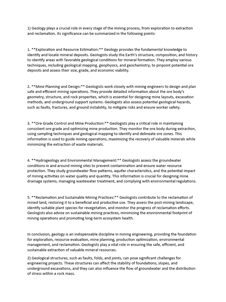 Geology Assignment 1 Draft | PDF | Geology | Structural Geology