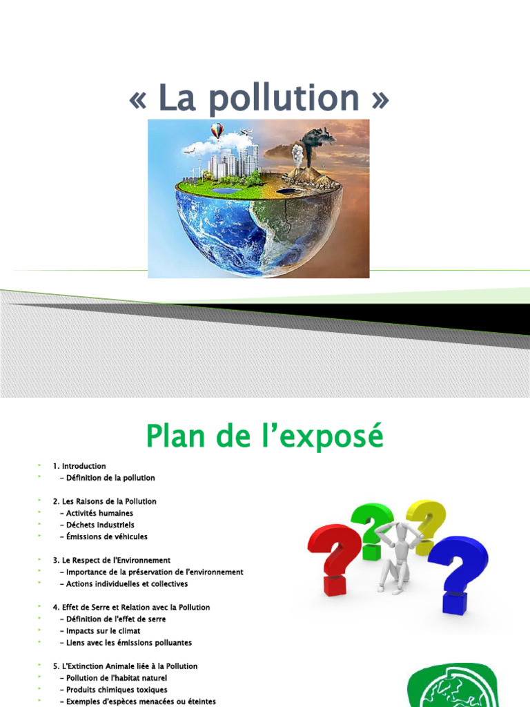 Exposé Sur La Pollution | PDF | Environnement naturel | la pollution