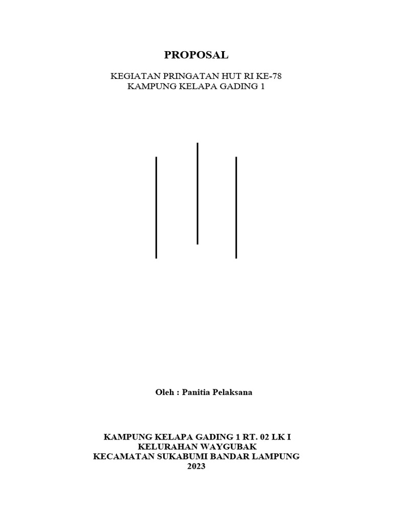 Contoh Proposal 17 Agustus | PDF