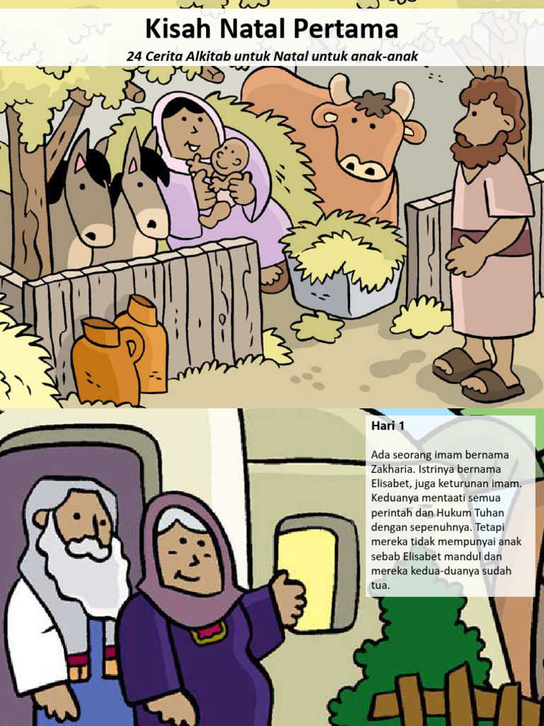 Kisah Natal Pertama - 24 Cerita Alkitab Untuk Natal Untuk Anak-Anak | PDF