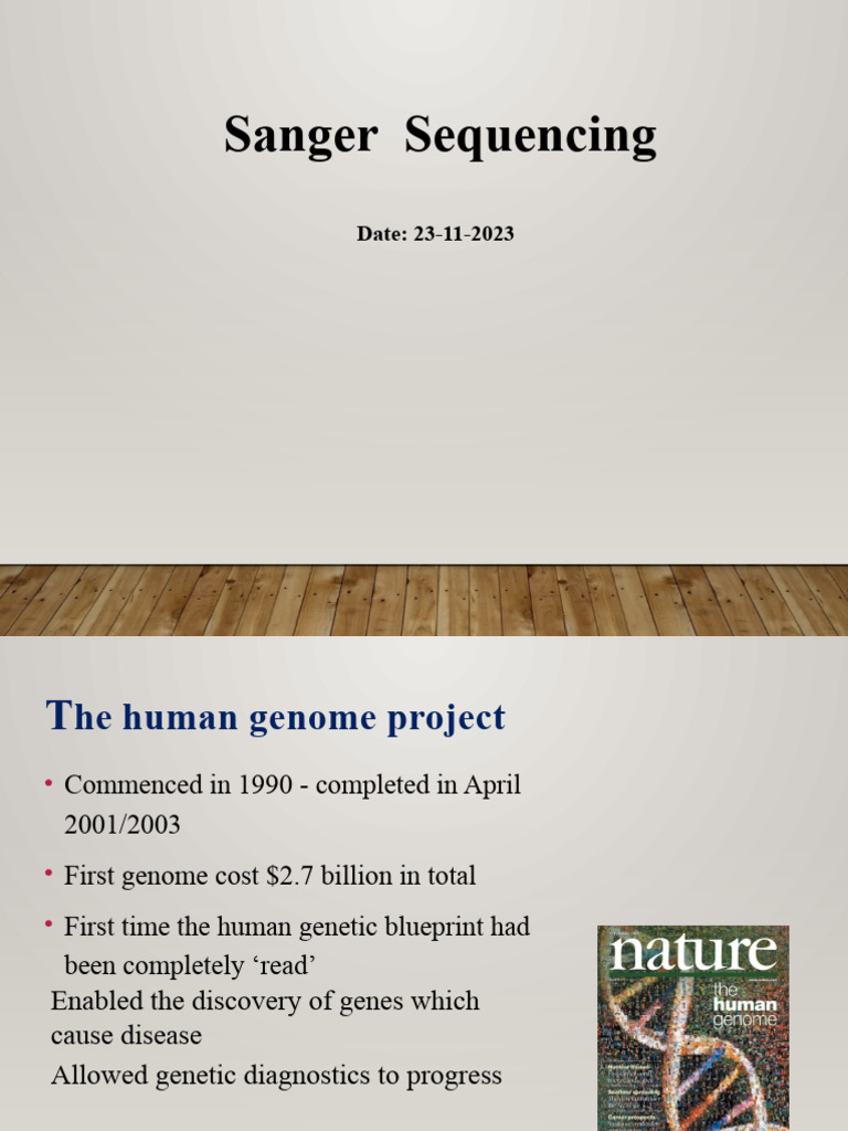 Sanger Sequencing Overview and Applications | PDF | Dna Sequencing ...
