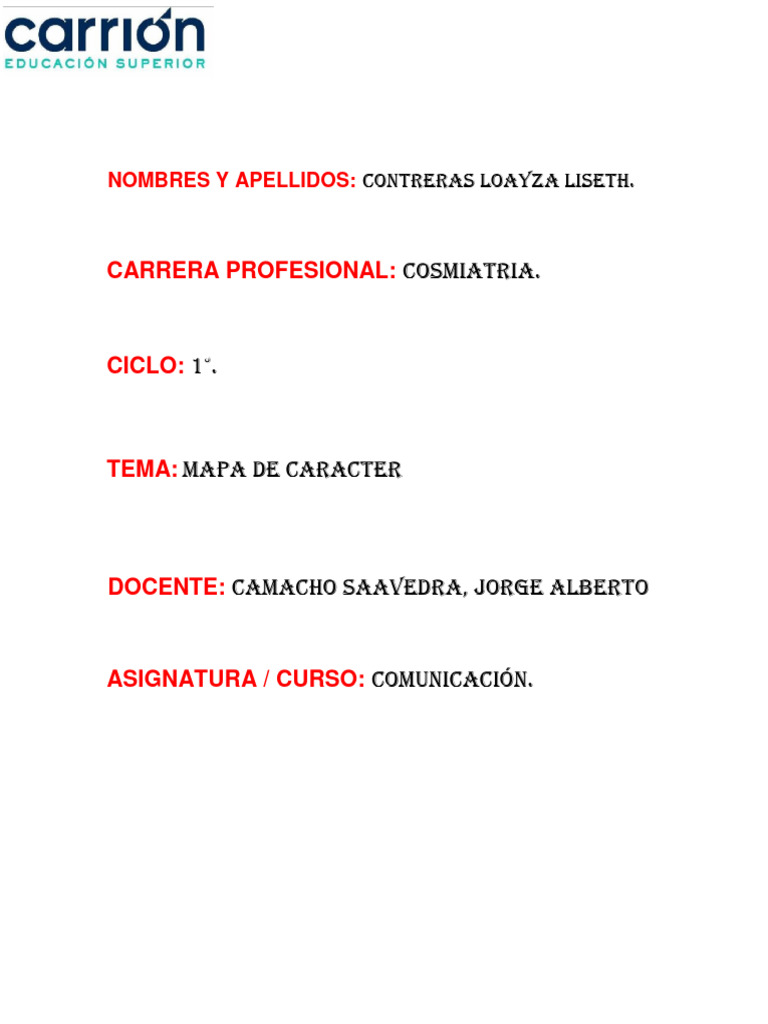 Mapa de Caracter | PDF