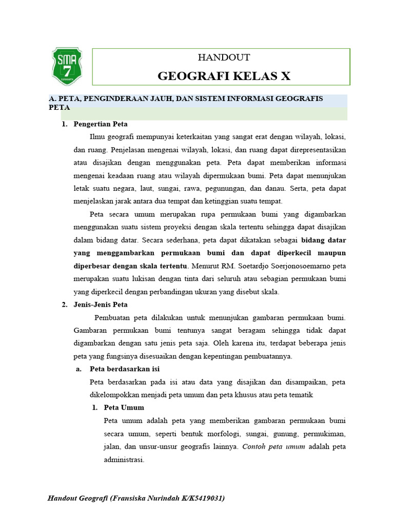 Handout Peta, PJ, Sig | PDF