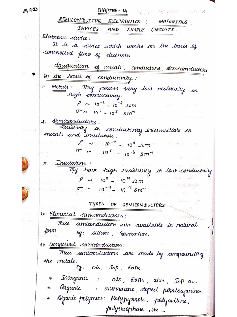 Semiconductors Notes | PDF