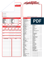 Cyberpunk Red Fillable Character Sheet | PDF | Weaponry | Leisure