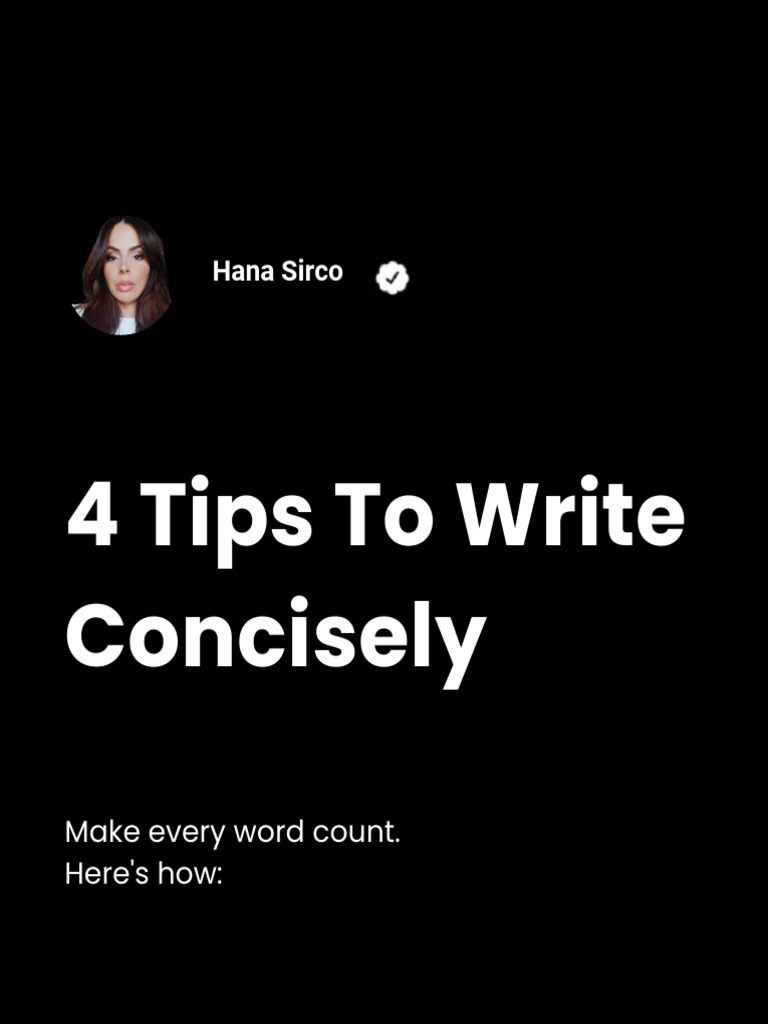 4 Tips To Write Concisely | PDF