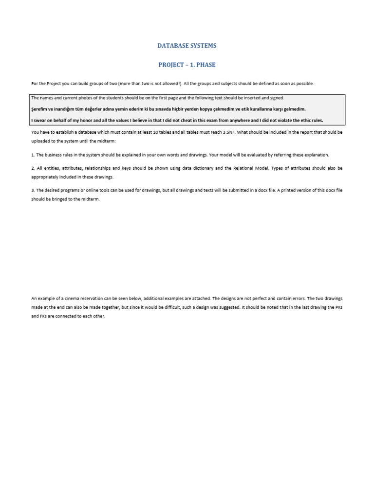 Project 1 Phase | PDF | Movie Theater | Databases