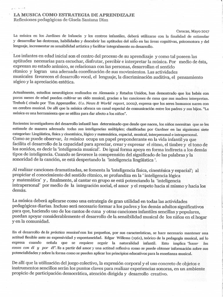 La+música+como+estrategia+de+aprendizaje | PDF