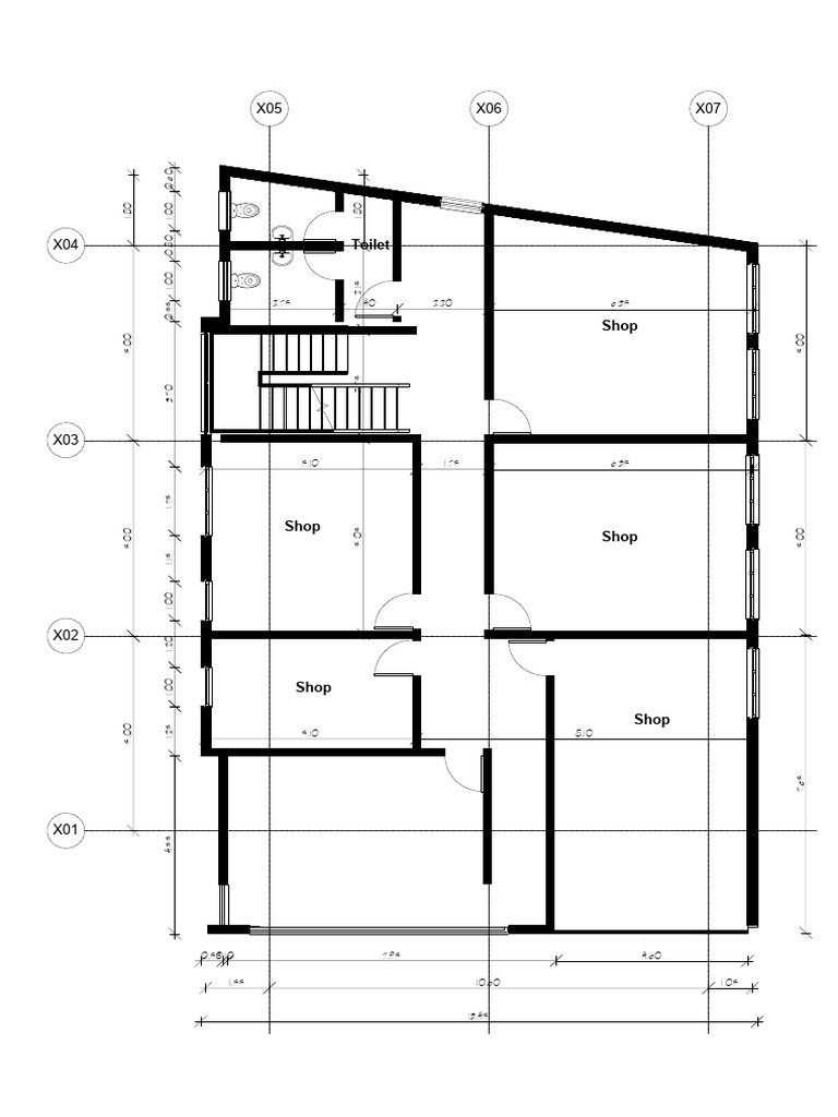 G+4 Mixed Use - Floor Plan - G+4-Model | PDF