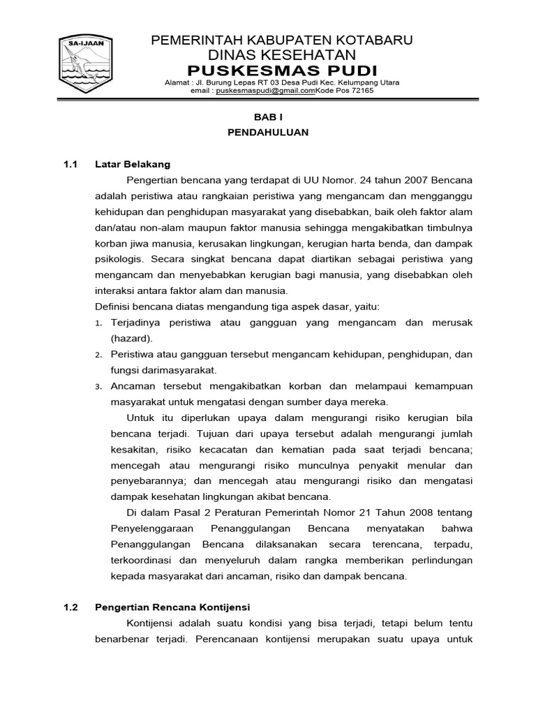 Bukti Program Manajemen Bencana | PDF