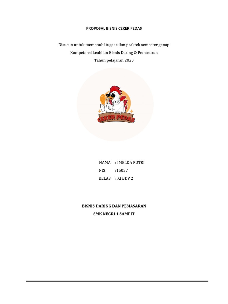 Ceker Pedas Imelda Putri Xi BDP 2 | PDF | Karier & Perkembangan