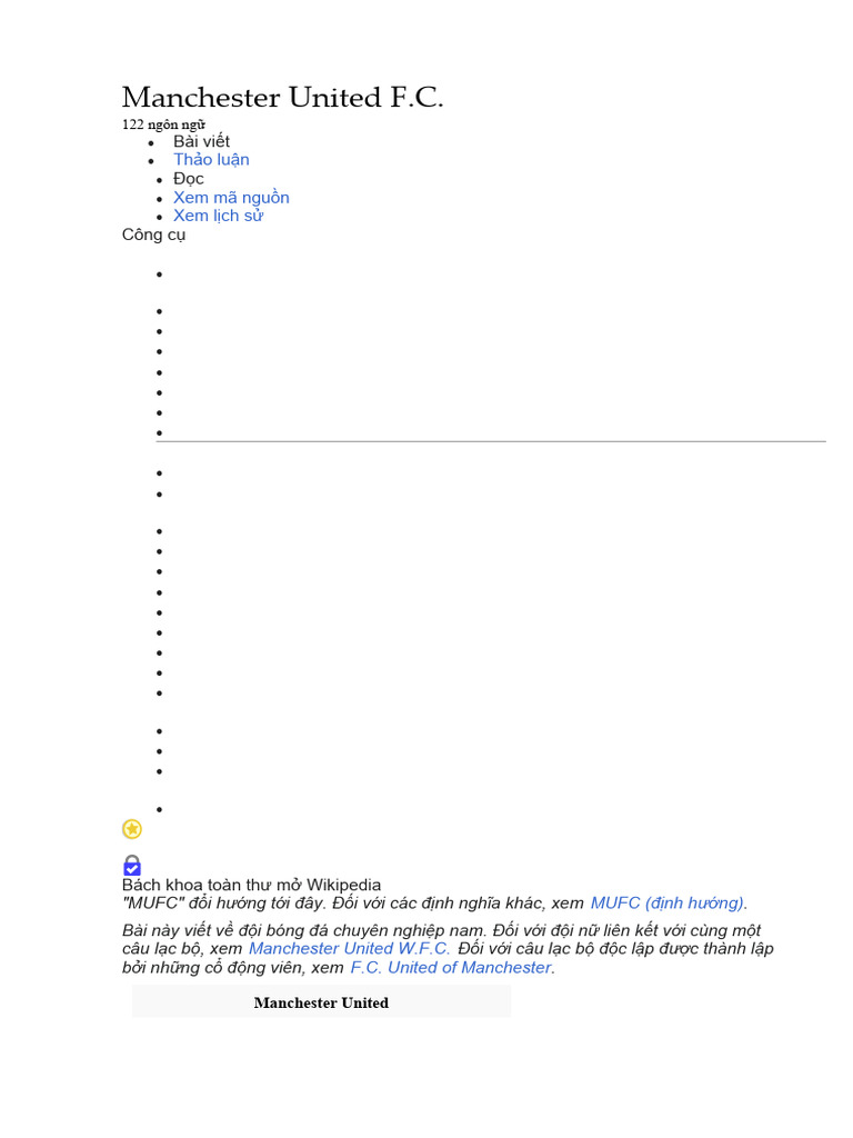 Manchester United F | PDF