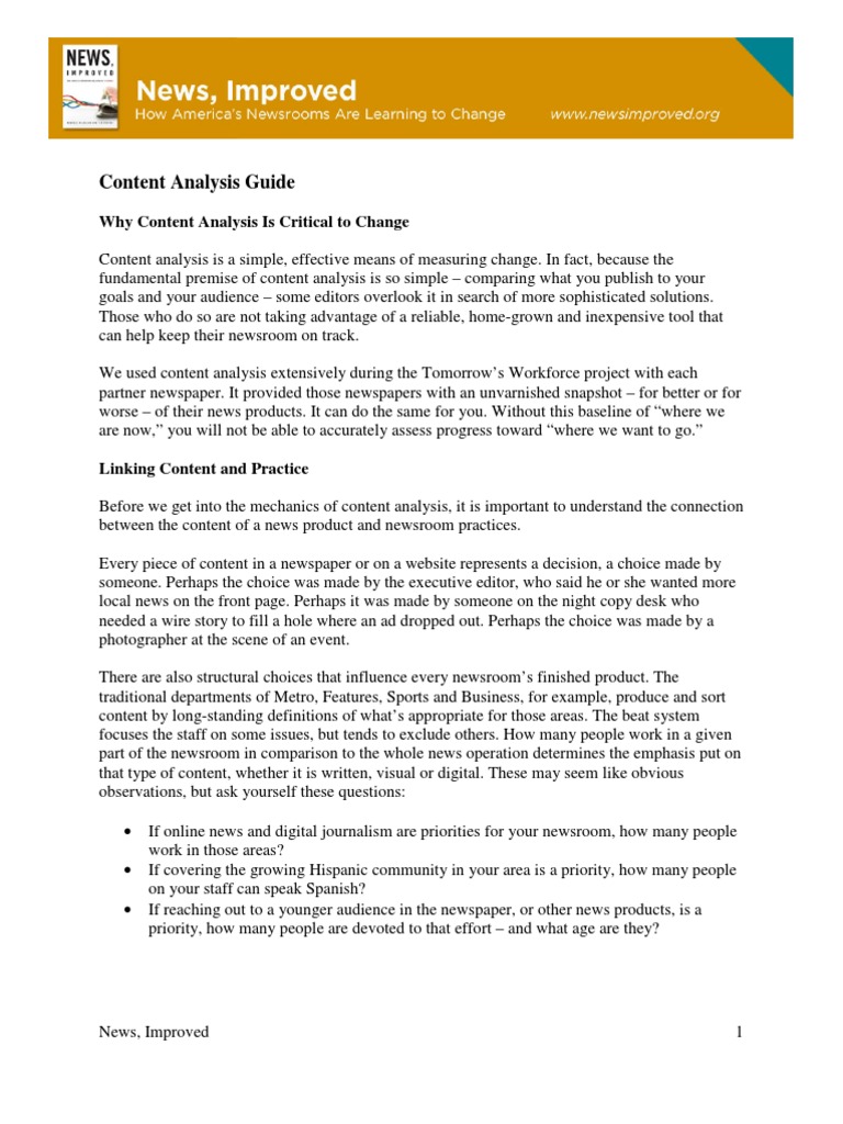 Guide To Content Analysis | PDF