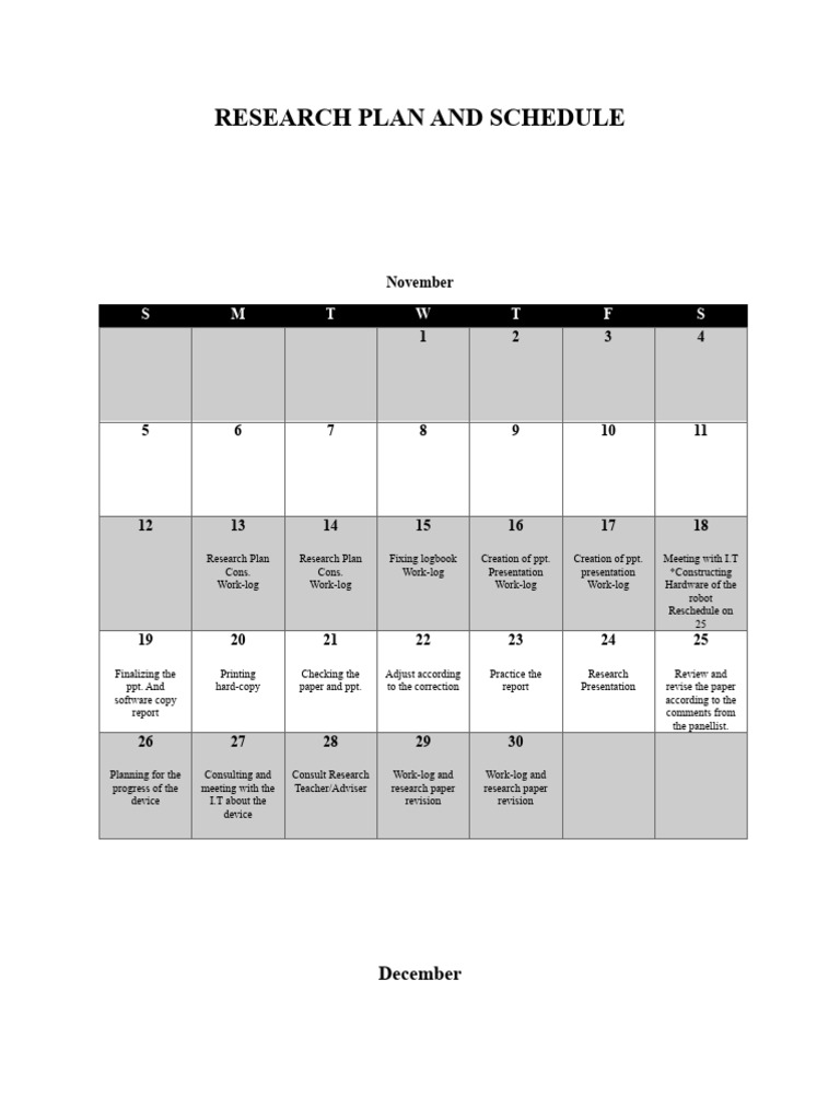 Research Schedule | PDF | Computing | Computer Engineering