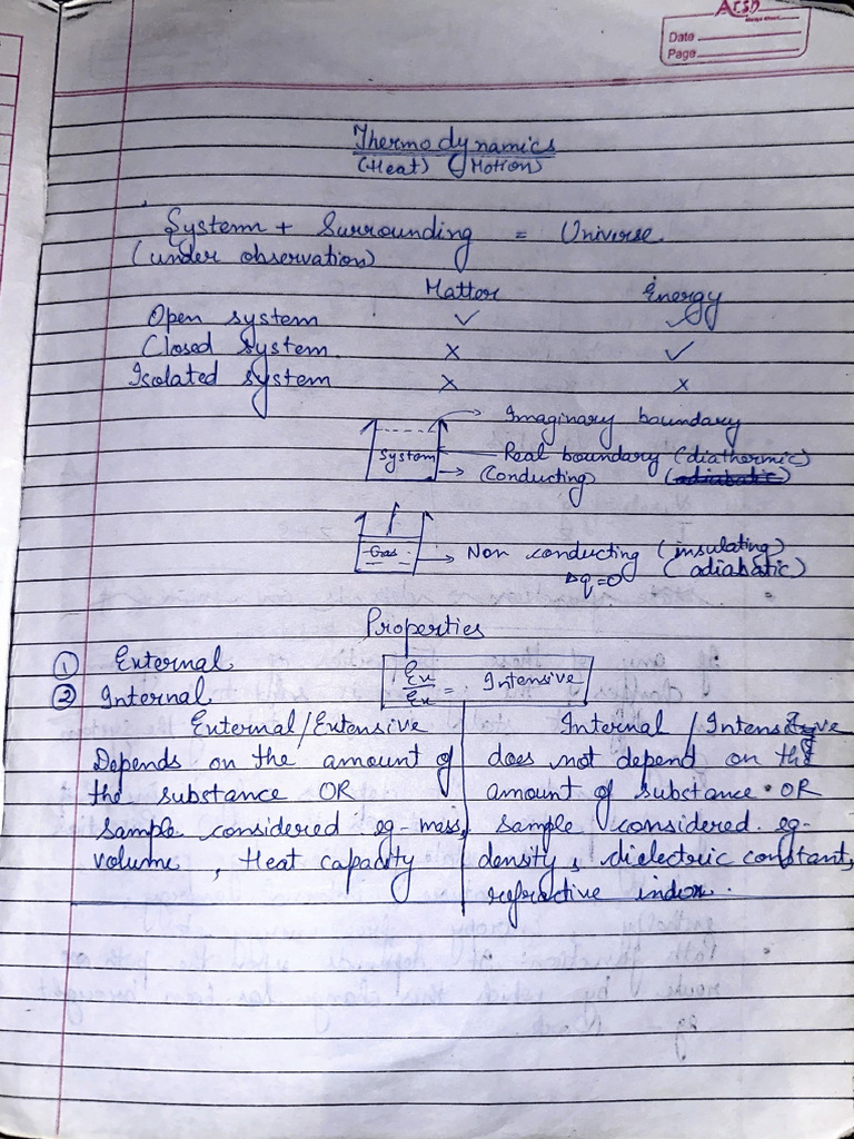Thermodynamics Notes | PDF