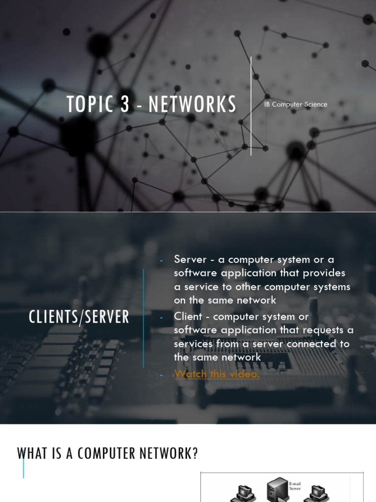 Topic 3 - Networks | PDF | Computer Network | Virtual Private Network