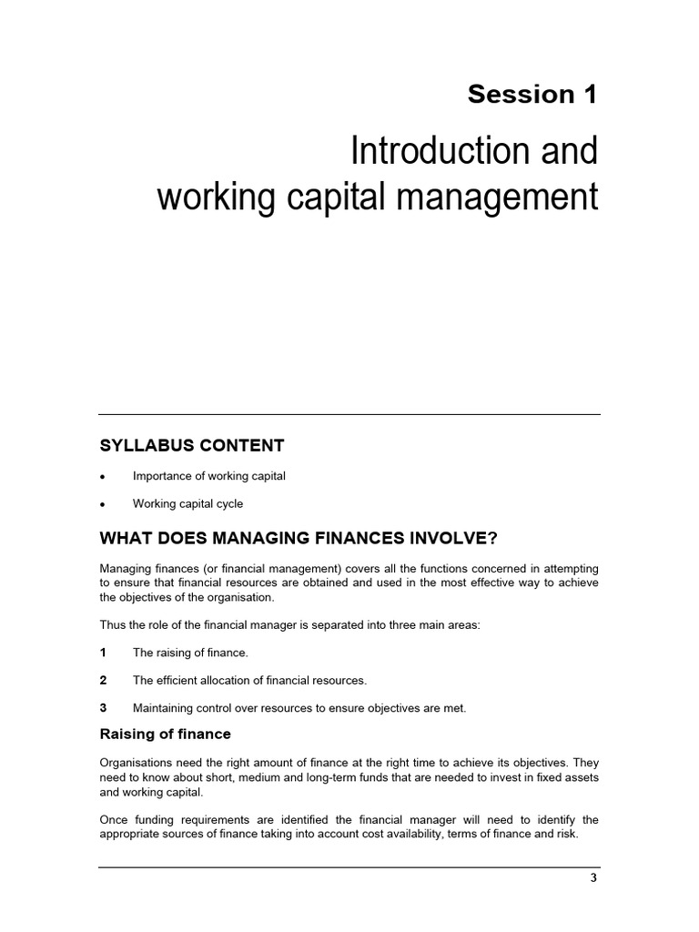 Working Capital Management | PDF | Working Capital | Financial Capital