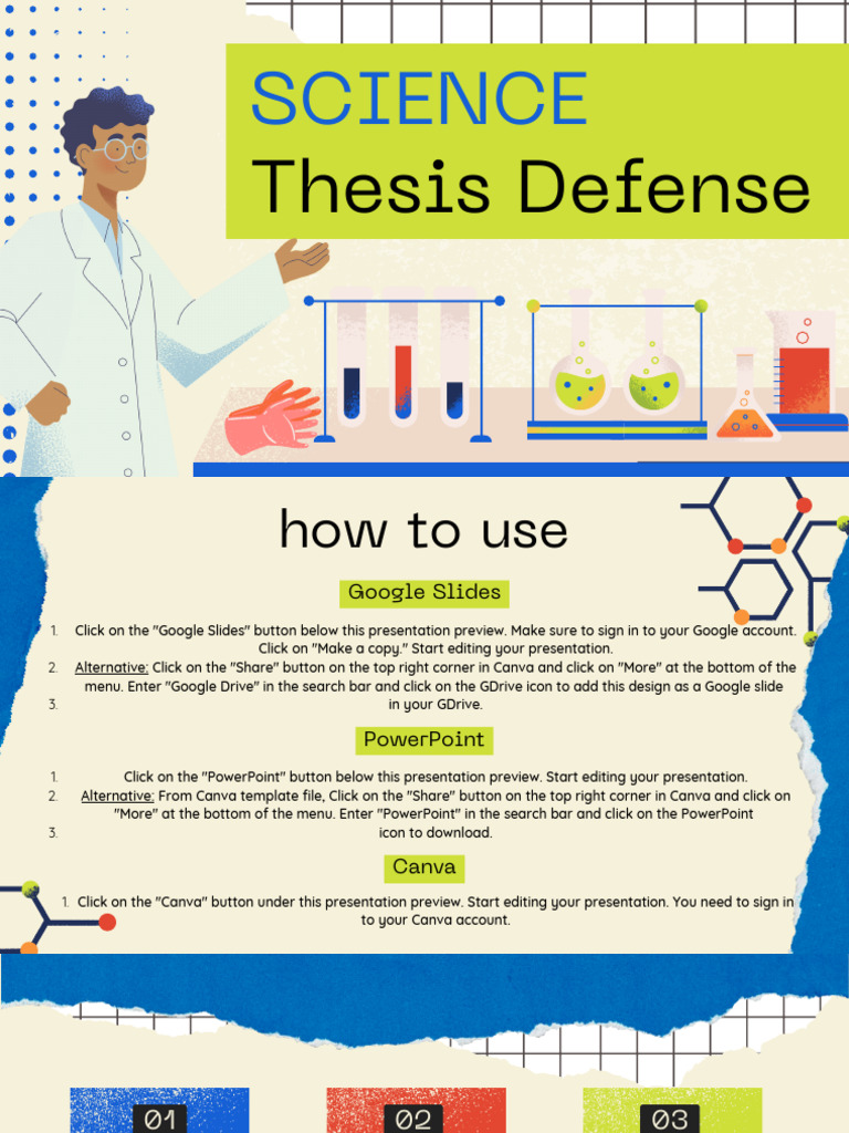 Multicolored Textured Illustrated Science Thesis Defense Presentation ...