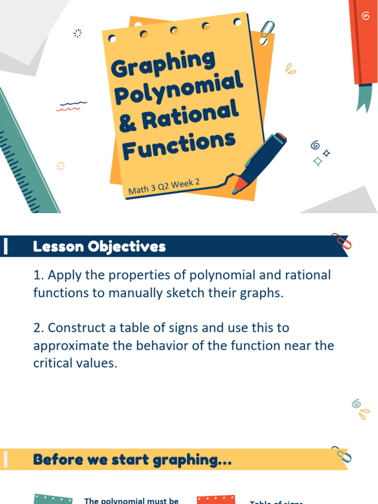 Q2 Week 2 Graphing Polynomial and Rational Functions | PDF | Function ...