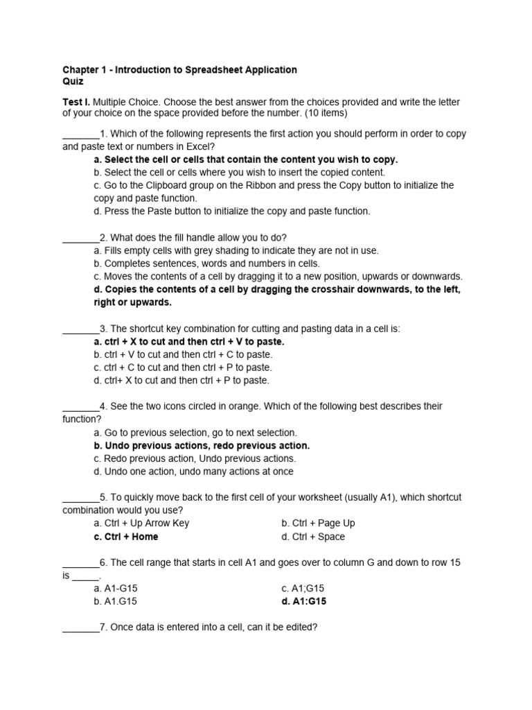 Chapter 1 - Introduction To Spreadsheet Application | PDF | Human–Computer Interaction | Software