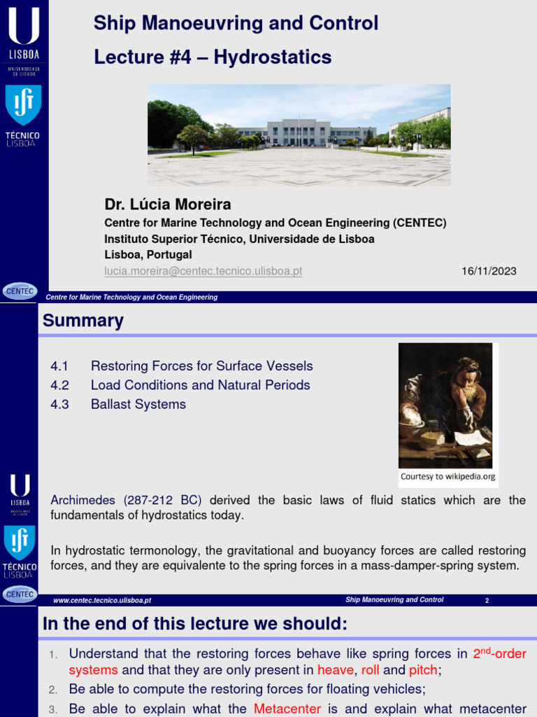 Aula4 2023 | PDF | Buoyancy | Force