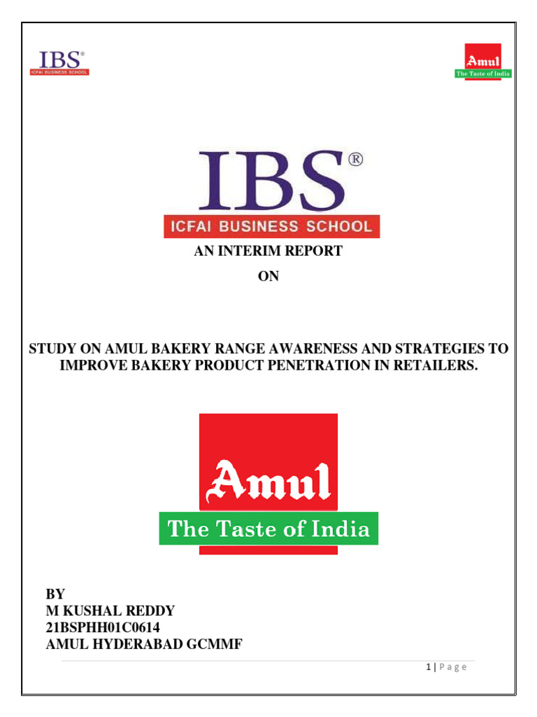 Interim Report - M Kushal Reddy - 21bsphh01c0614 | PDF | Business ...