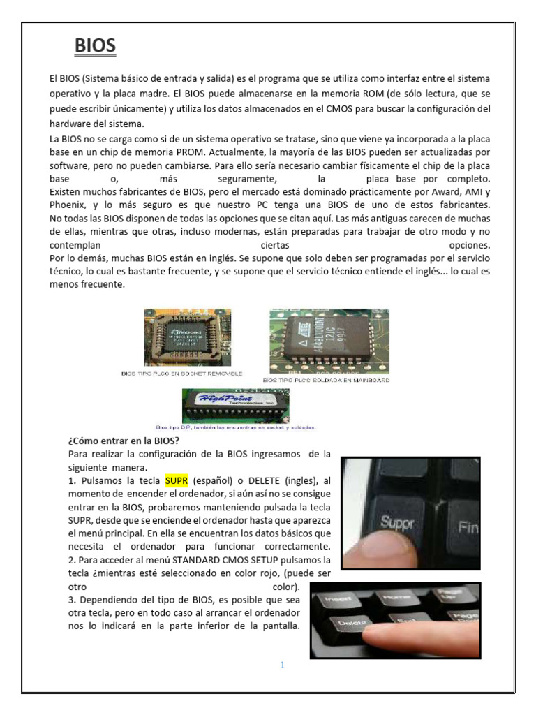 BIOS | PDF | Bios | Microprocesador