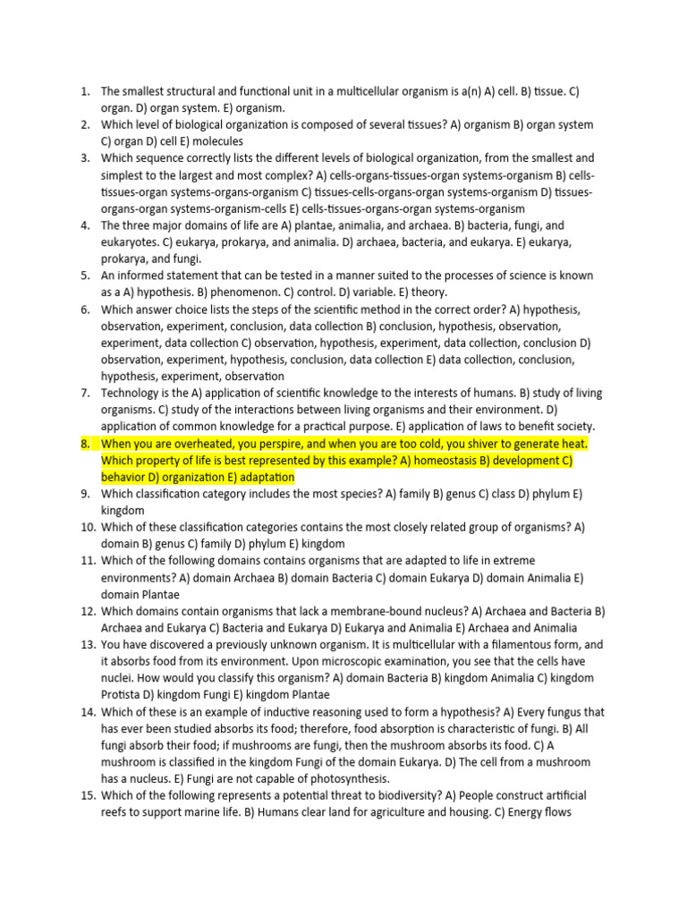 The Smallest Structural and Functional Unit in A Multicellular Organism Is A | PDF | Bacteria ...
