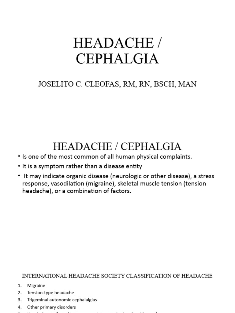 Headache 2 | PDF | Science & Mathematics