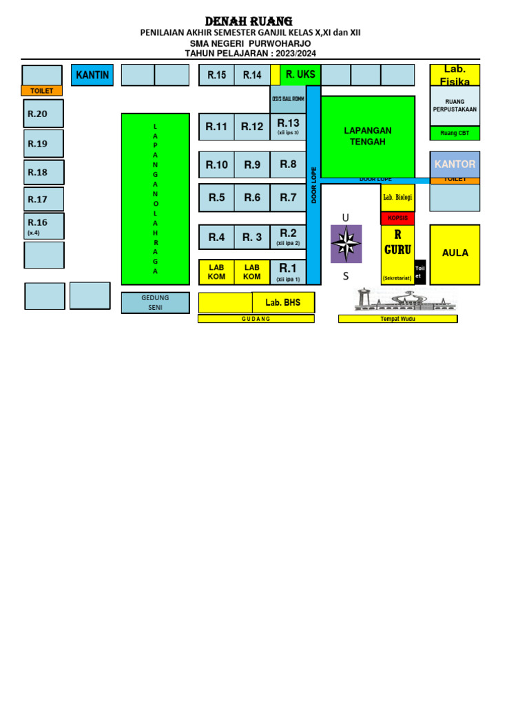 Denah Ruang Ujian | PDF