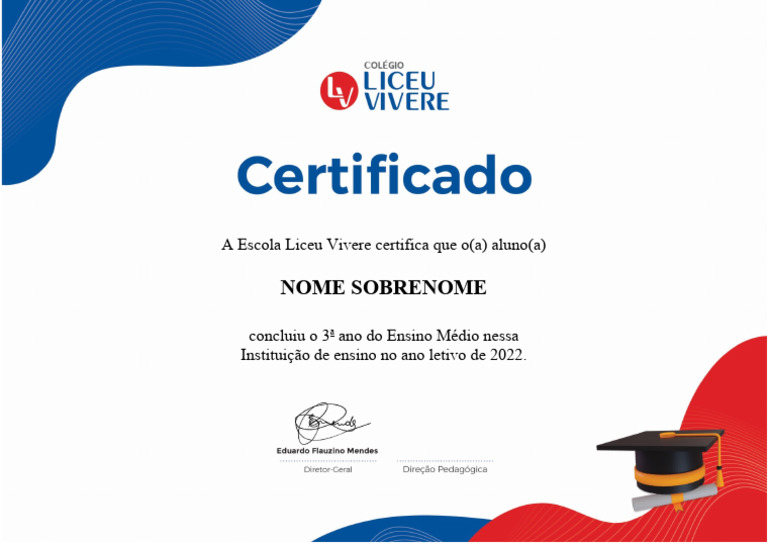 Certificados Liceu - Ensino Médio | PDF