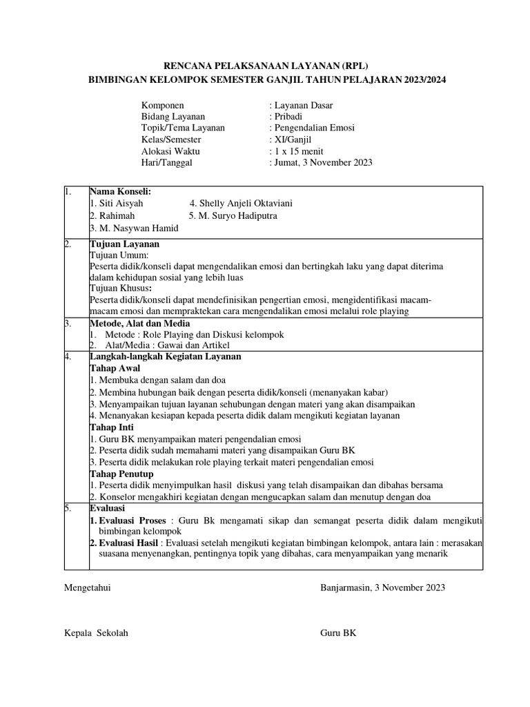 RPL Bimbingan Kelompok | PDF