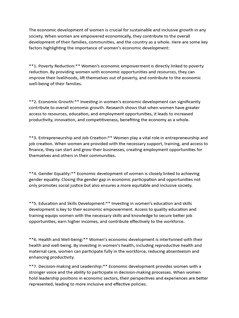 Right To Economic Development | PDF | Economic Development | Employment