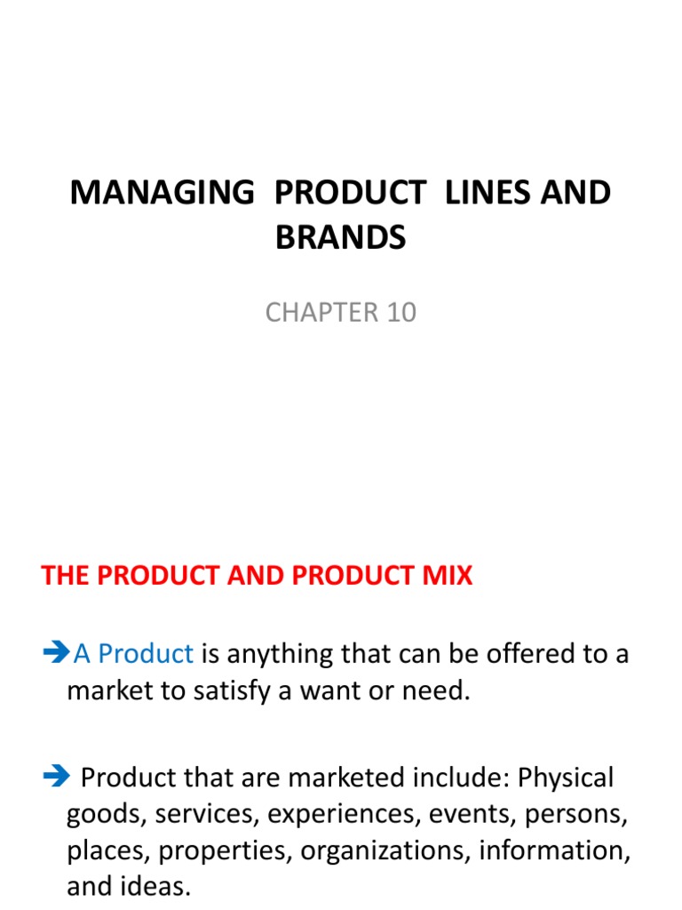 Managing Product Lines and Brands - 10 | PDF | Brand | Product (Business)