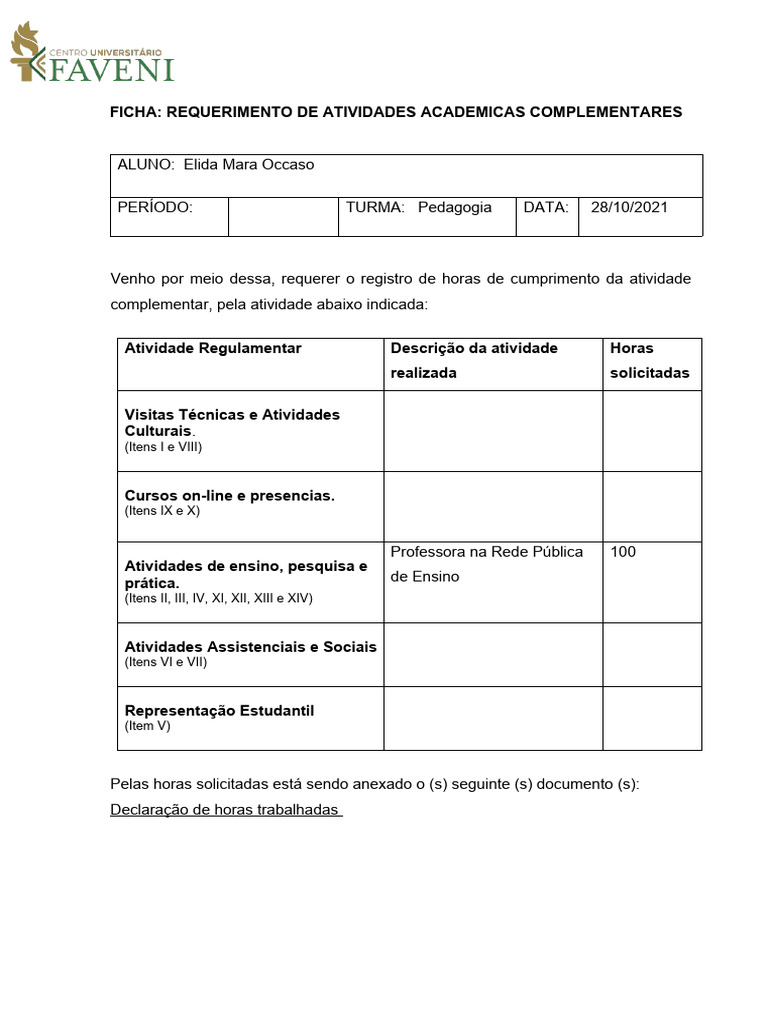 Relatorio de Horas Complementares 2 | PDF | Pedagogia | Tecnologia educacional