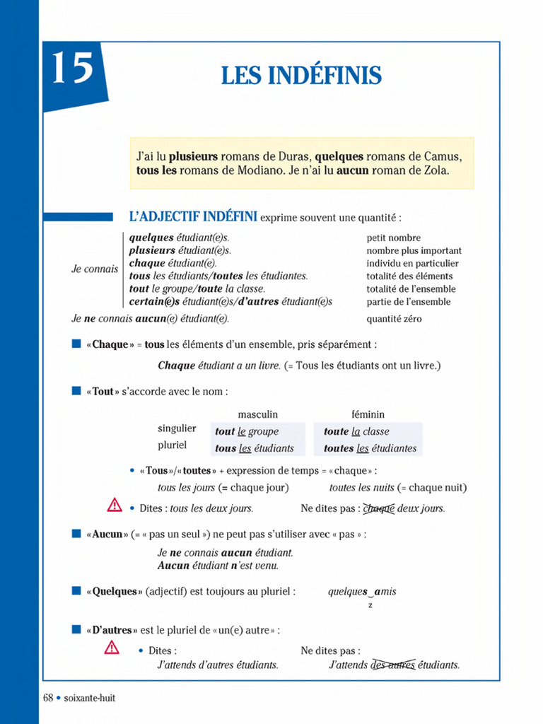 Les Indéfinis en Français | PDF