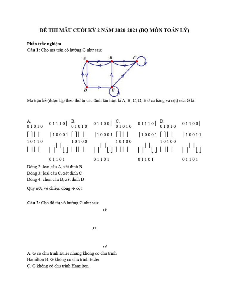 Sửa Đề mẫu BMTL | PDF