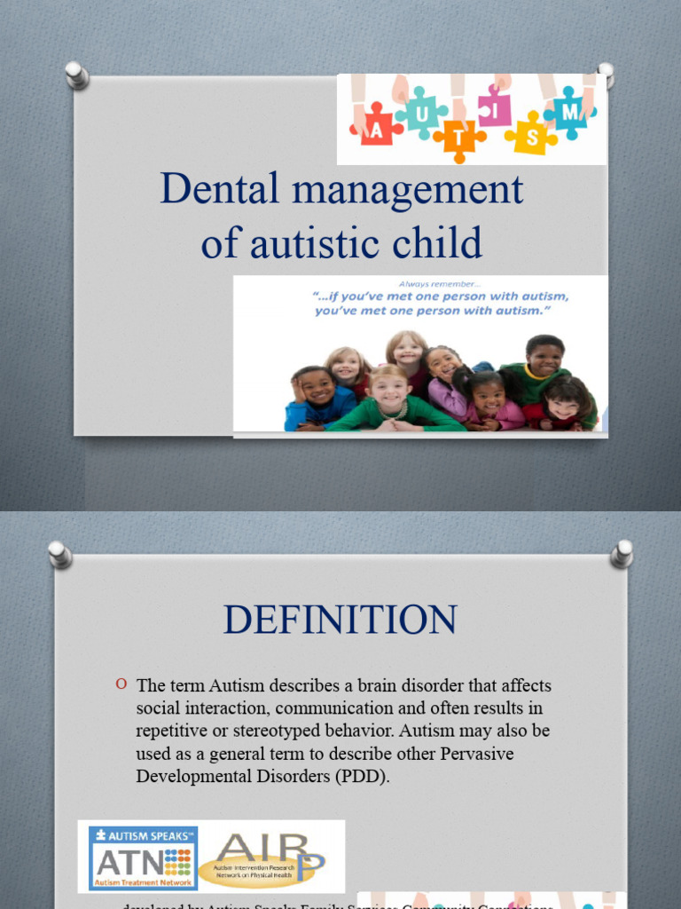 Dental Management of Autistic Child | PDF | Autism Spectrum | Clinical ...