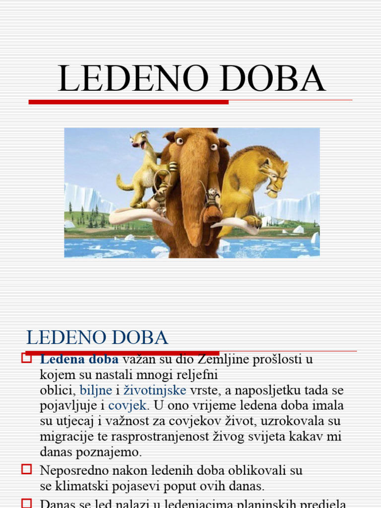 Ledeno Doba | PDF