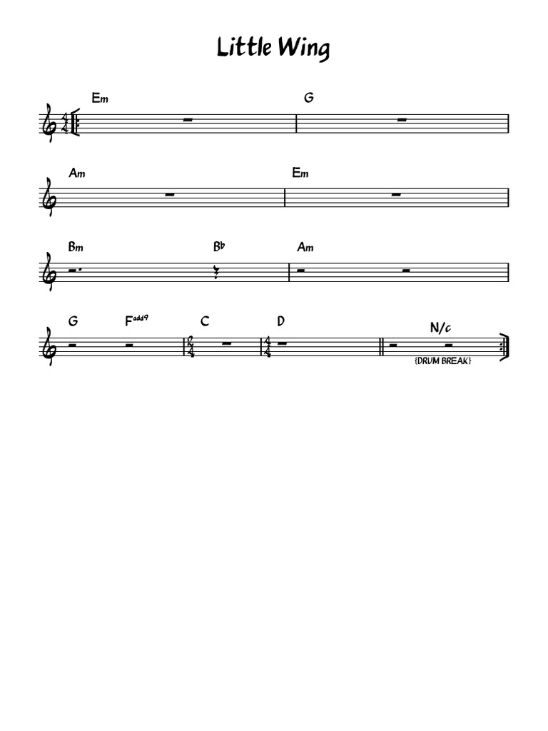 Little - Wing Lead Sheet | PDF