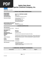Spic and Span Disinfectant Cleaner SDS | PDF | Occupational Safety And ...