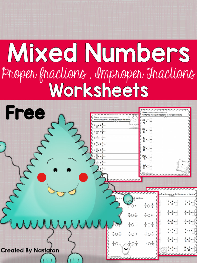 Proper Fractions, Improper Fractions: Created by Nastaran | PDF | Learning