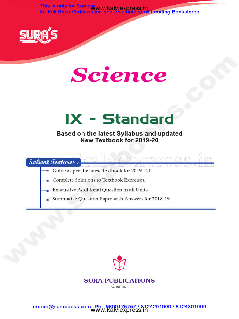 9th Std Science Guide | PDF | Measurement | Textbook