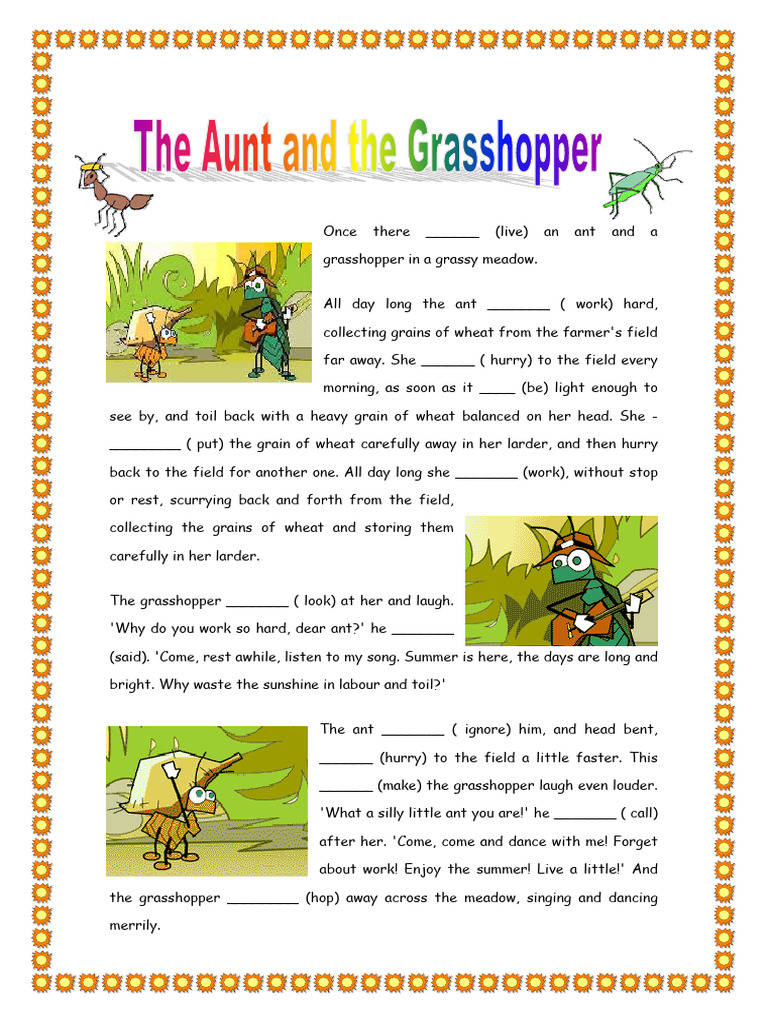 Ant An Grasshopper HOP HOP | PDF