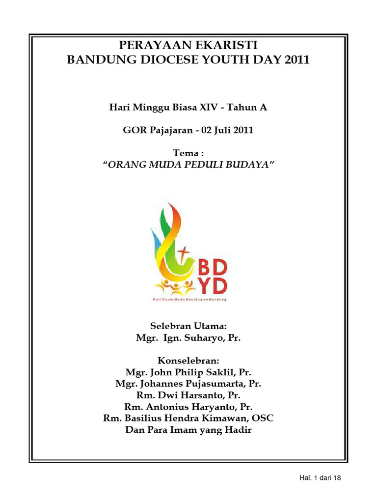 Misa Penutup BDYD 2011 Selebranfin 5x10 | PDF