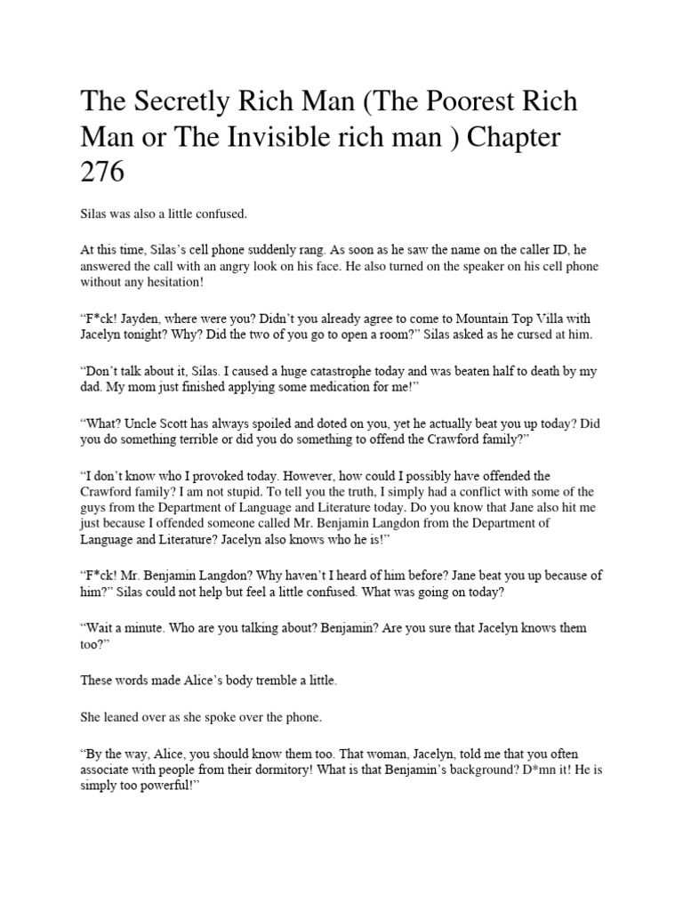 The Secretly Rich Man 276-300 | PDF