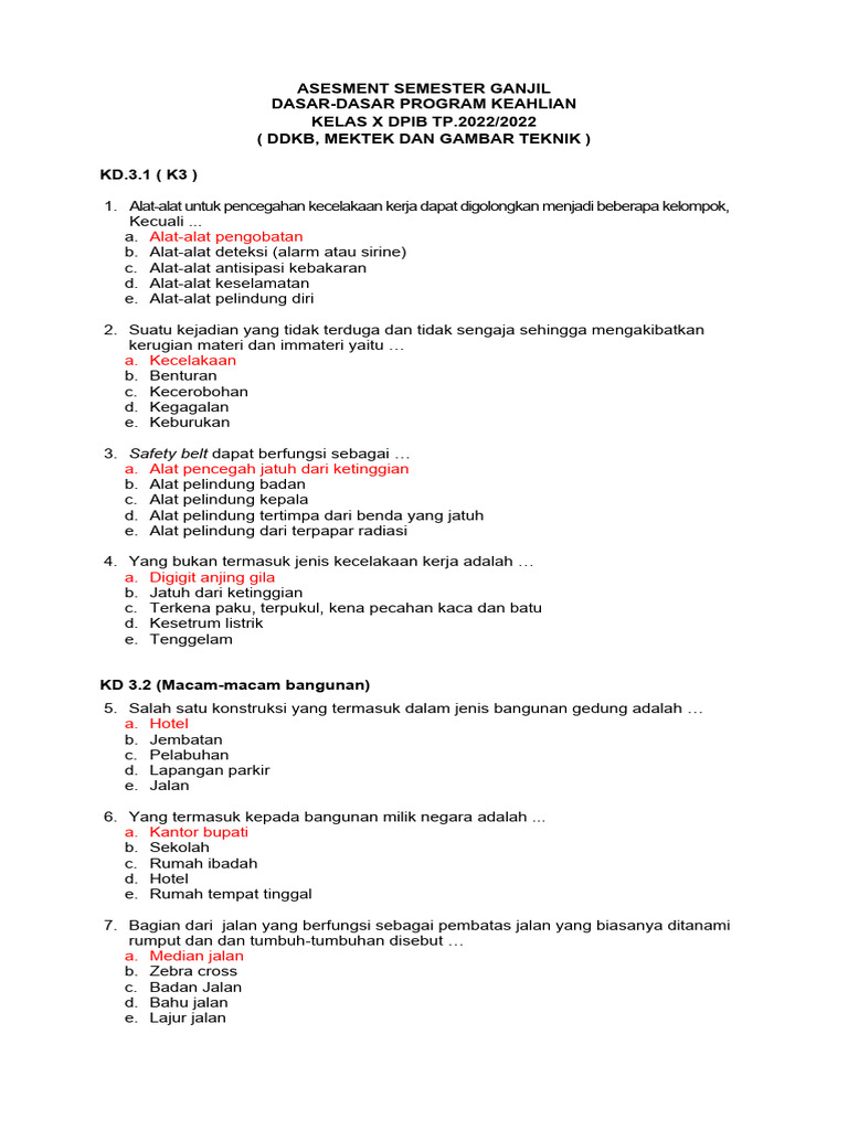 50 Soal DPK Kls X DPIB | PDF